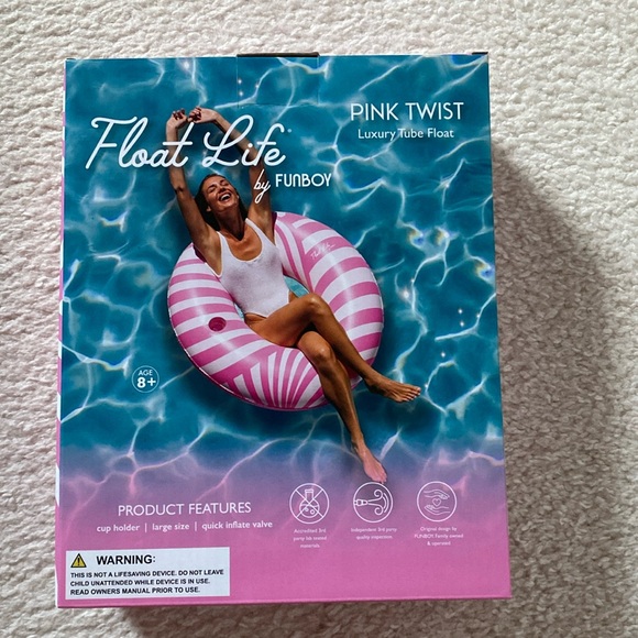 Funboy | Other | Funboy Poolside Pink Twist Pool Float Tube Swim | Poshmark